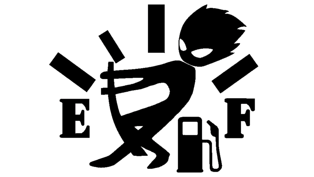 Rolig bränslemätare dekaler sticker - BILACCESSOARER.SE