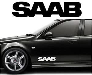 Saab logo dekaler stickers till dörren - BILACCESSOARER.SE